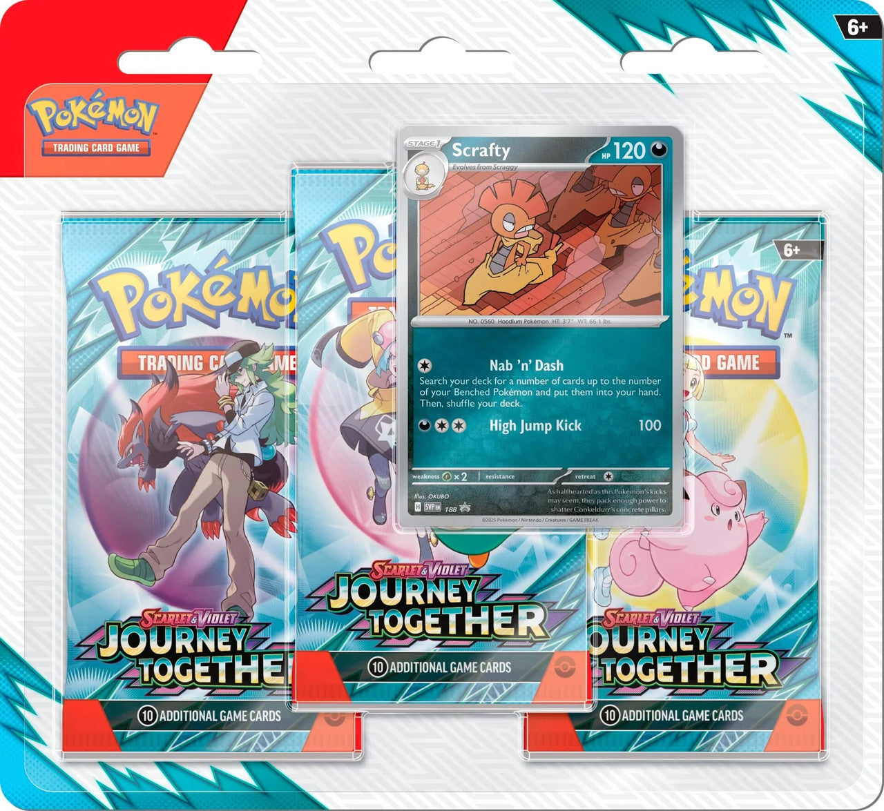 Pokémon TCG - Scarlet and Violet Journey Together 3 Pack Blister Scraf
